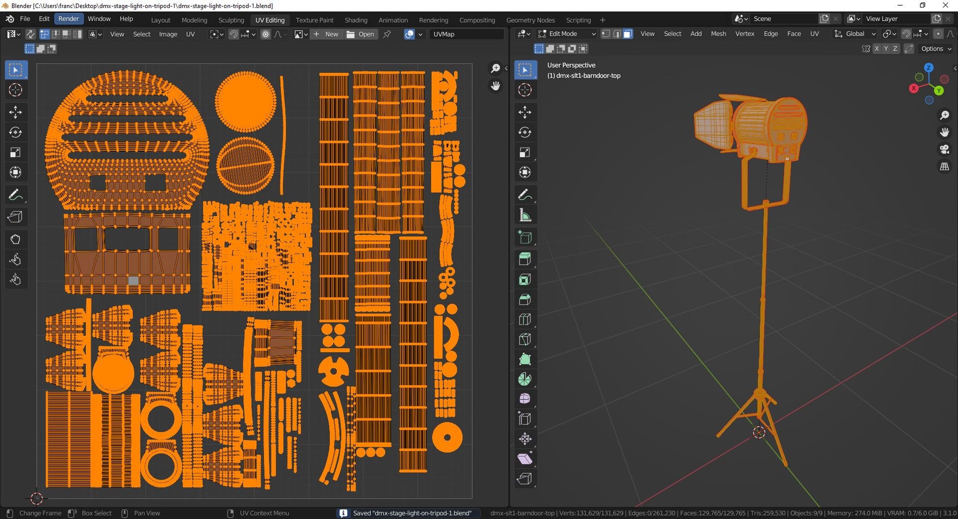 DMX Stage Light On Tripod 1 3D Model - TurboSquid 1899472