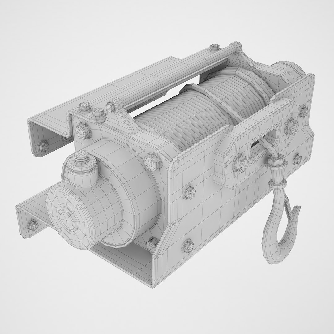All Terrain Vehicle Winch 01 3D Model - TurboSquid 2393222