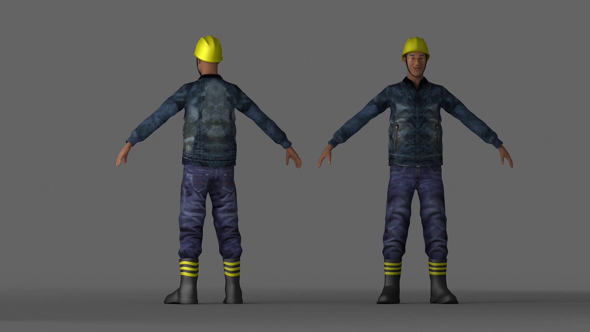 People Workman Worker Safety Offshore Oil Rig Mechanic Rescue 3D Model ...