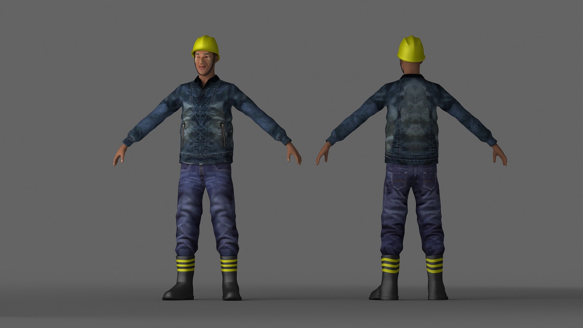 People Workman Worker Safety Offshore Oil Rig Mechanic Rescue 3D Model ...