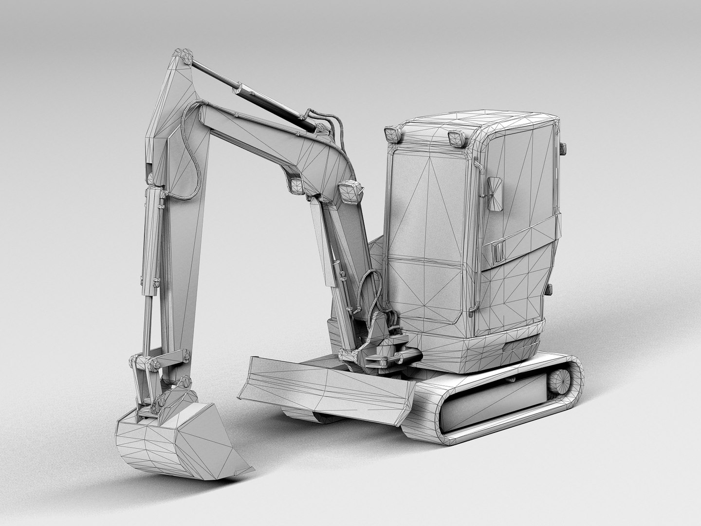 3D Mini Excavator Model - TurboSquid 1472828