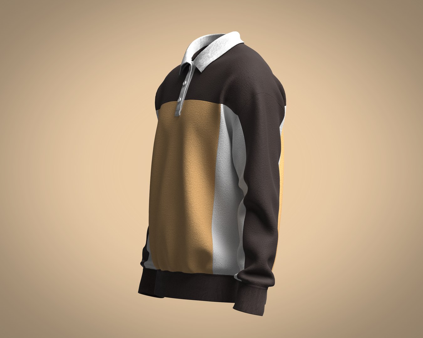 3D Polo Neck Sweatshirt Model - TurboSquid 2027902