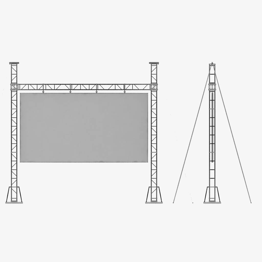 max telebim scaffolding led screen