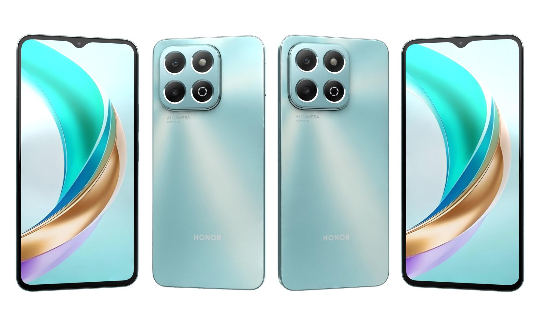 3D Honor X6b Ocean Cyan Model - TurboSquid 2244592