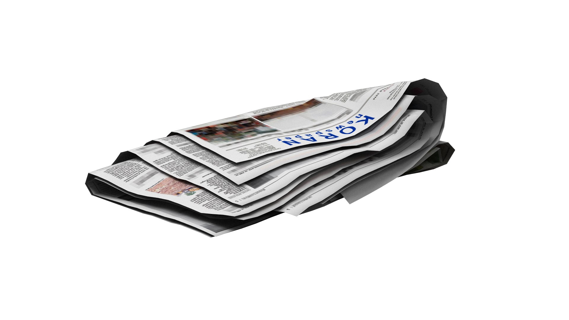 3D Newspaper - TurboSquid 1848086