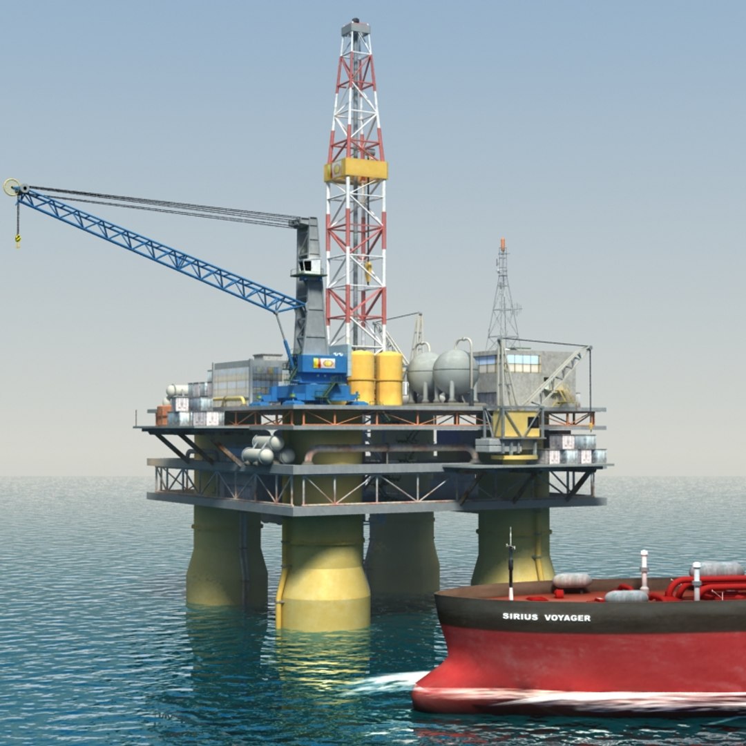 Oil Rig Platform 3d Model