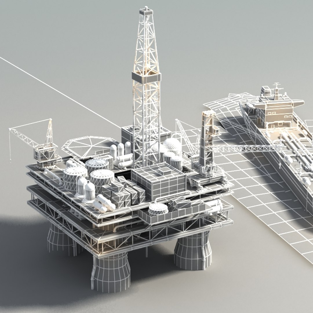 Oil Rig Platform 3d Model
