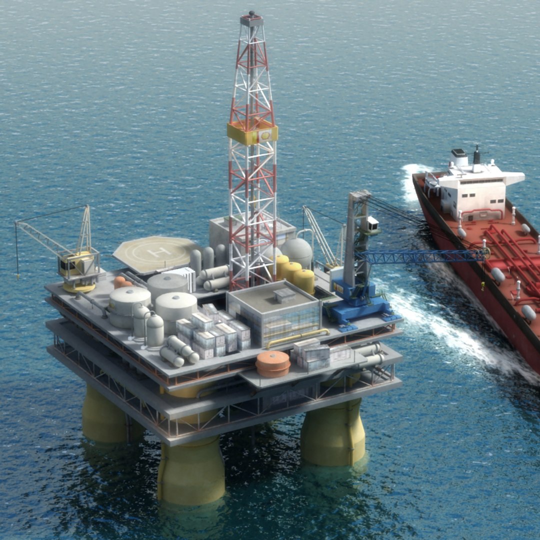 Oil Rig Platform 3d Model