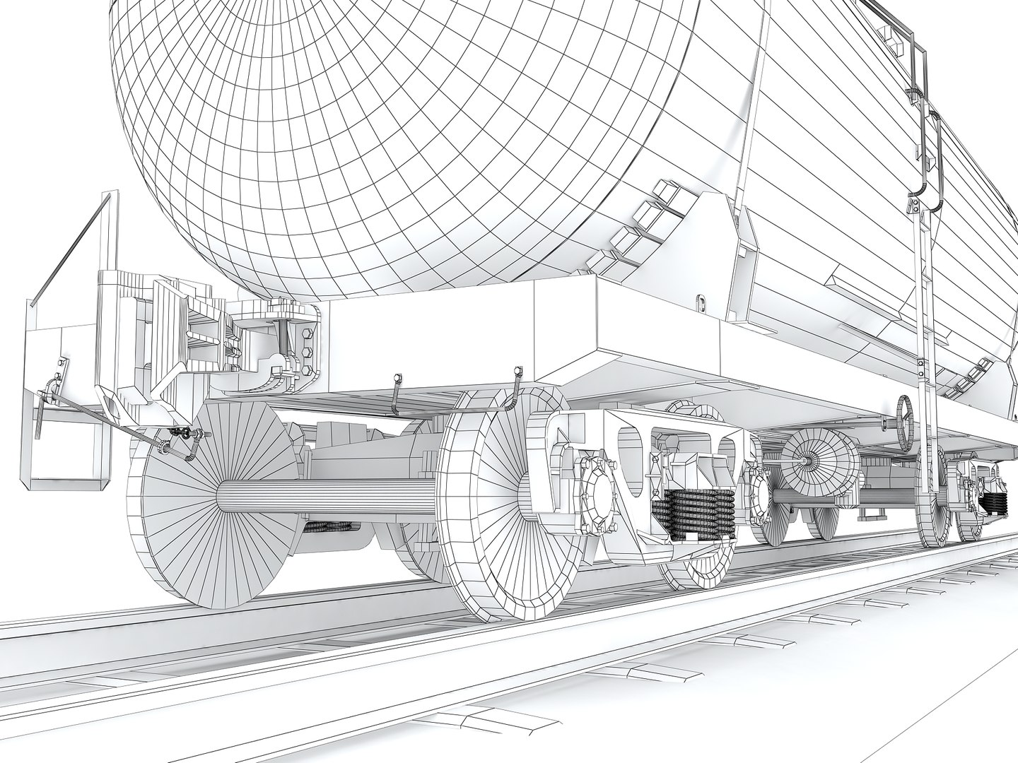 railway cargo 3d model