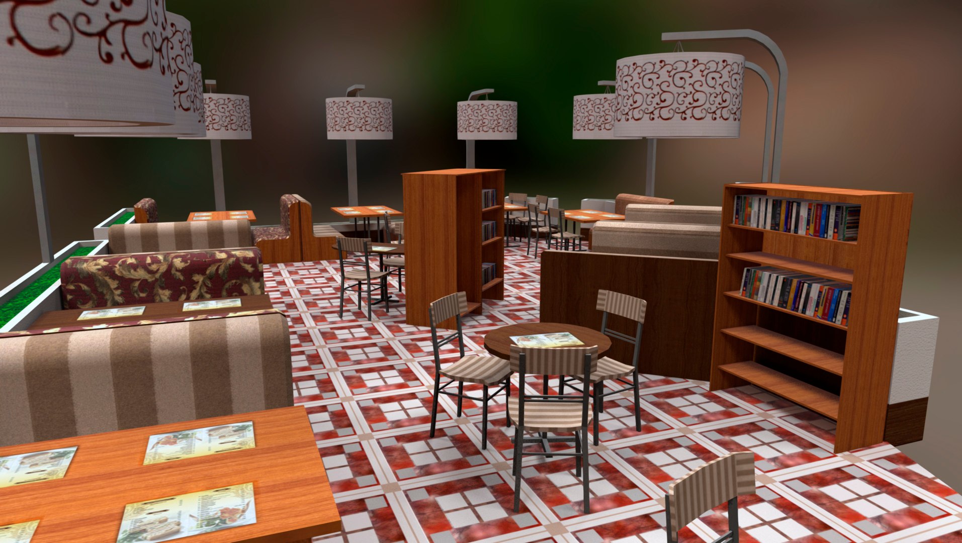 3d Model Cafe Restaurants