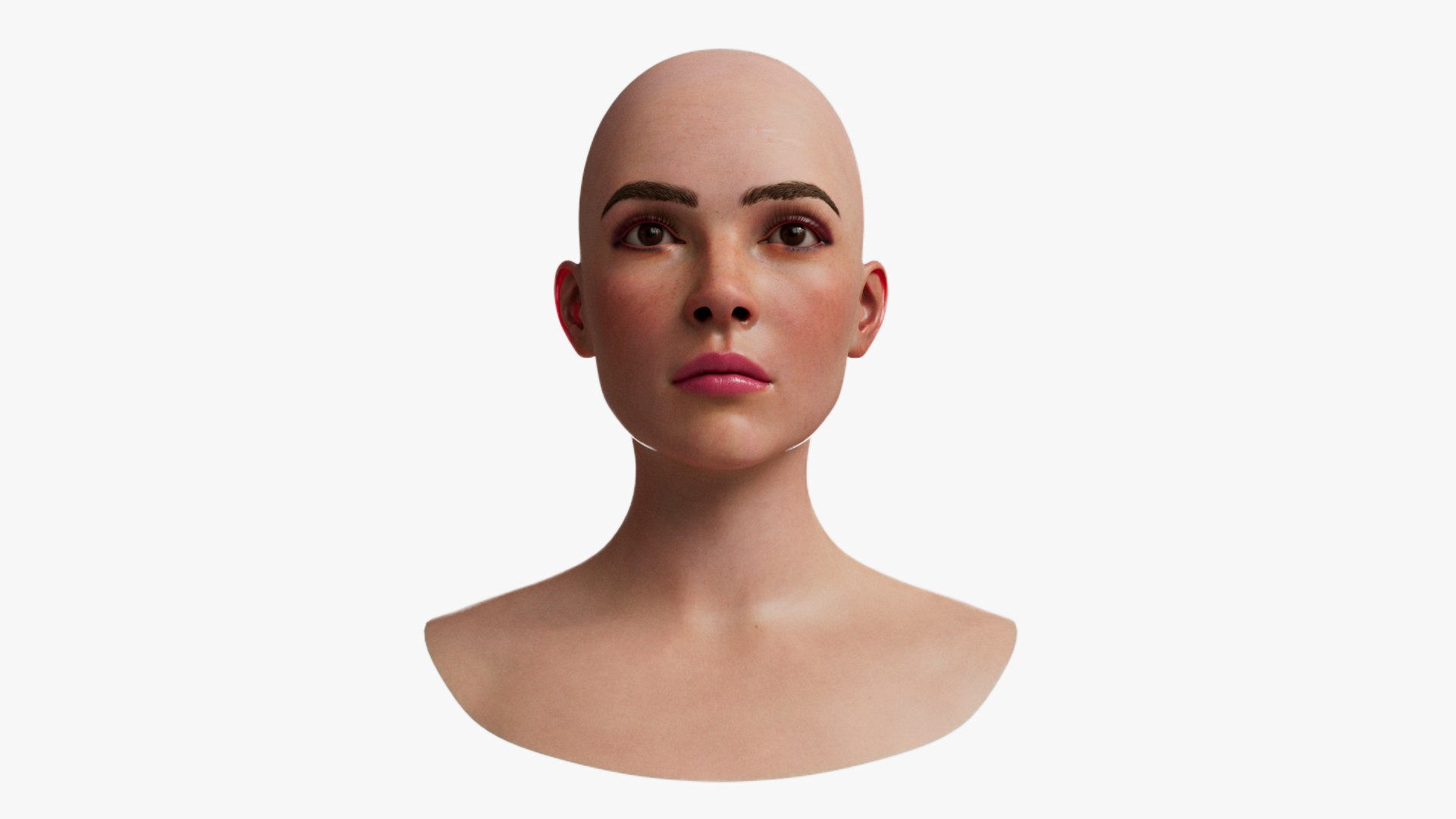 White Female Head Base Mesh Metahuman Topology V2 Model - TurboSquid ...