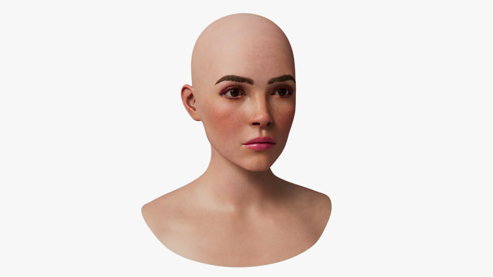 Female Head Mesh Metahuman Unreal Topology Woman Head Mesh V2 Model ...