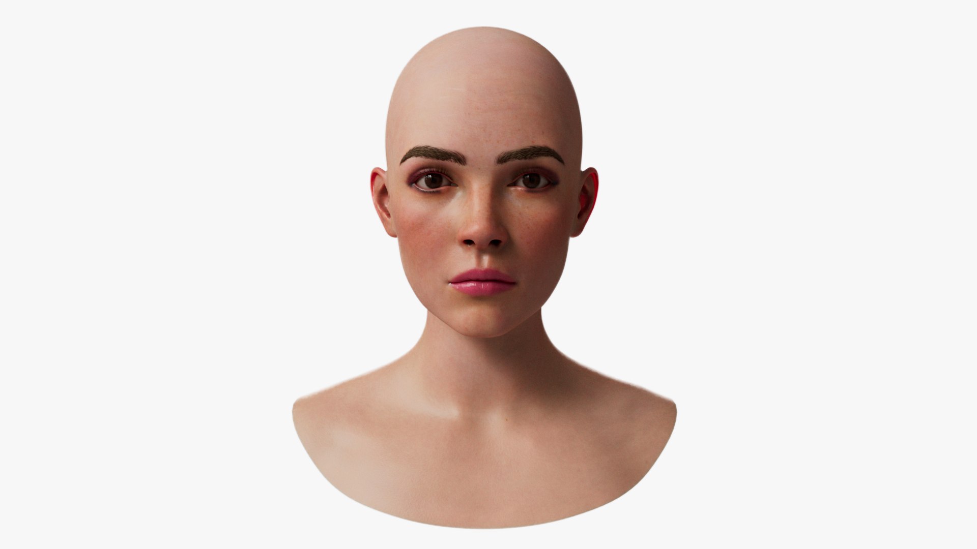 Female Head Mesh Metahuman Unreal Topology Woman Head Mesh V2 Model ...