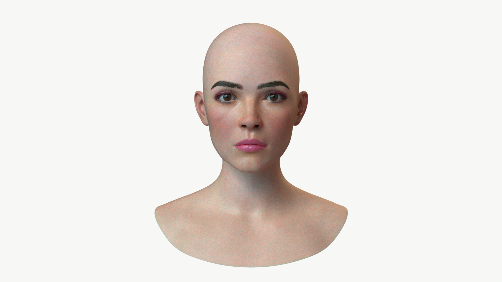 White Female Head Base Mesh Metahuman Topology V2 Model - TurboSquid ...