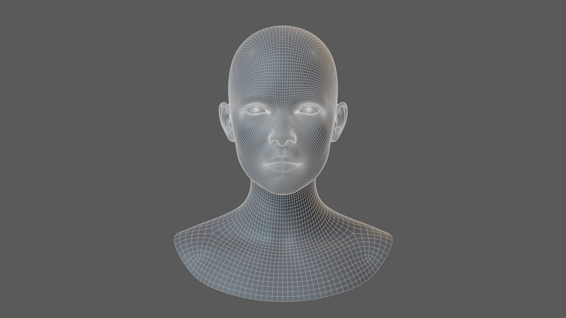 Female Head Mesh Metahuman Unreal Topology Woman Head Mesh V2 Model ...