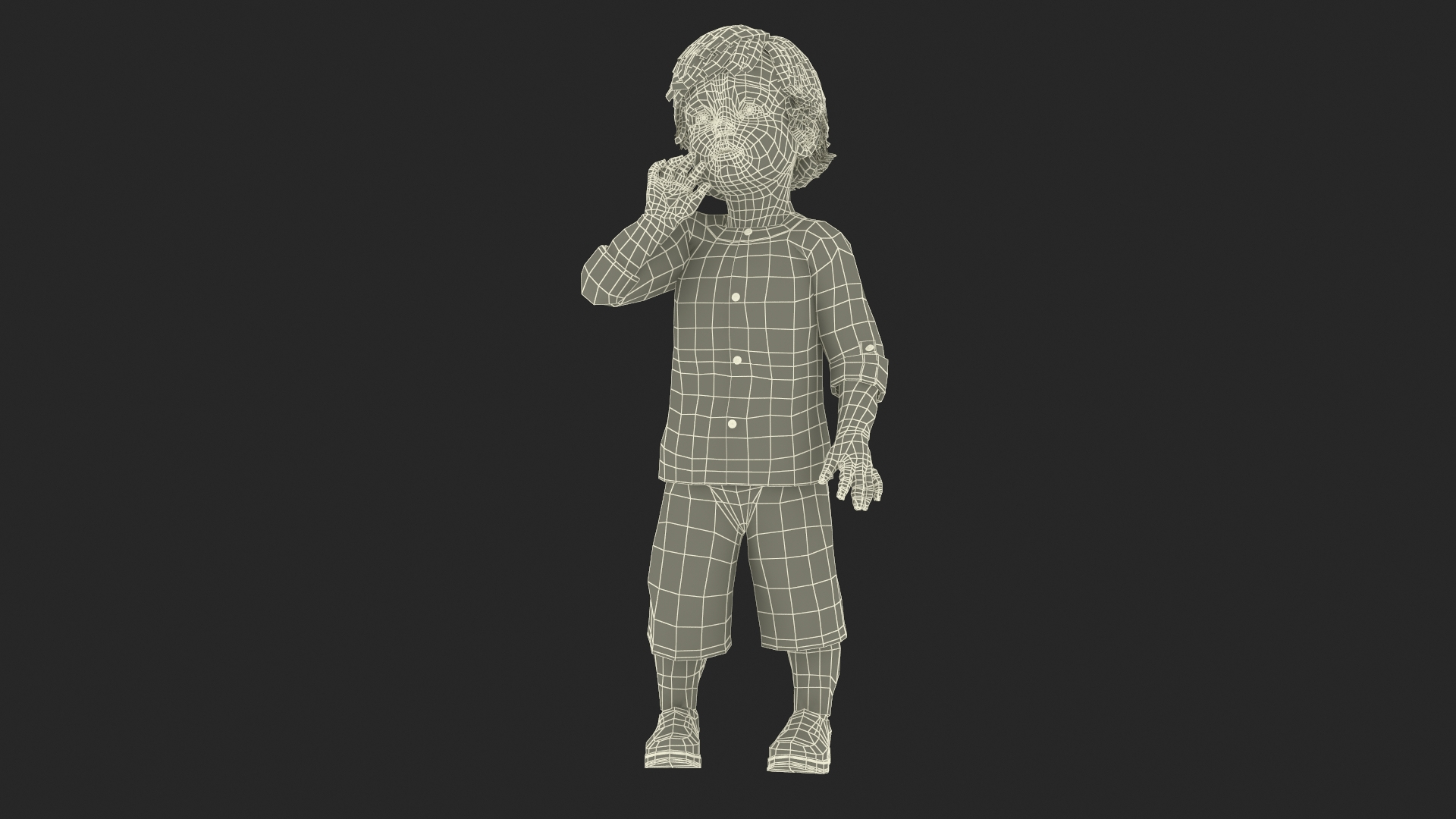 Baby In Summer Strolling Clothes Standing Pose 3D Model - TurboSquid ...