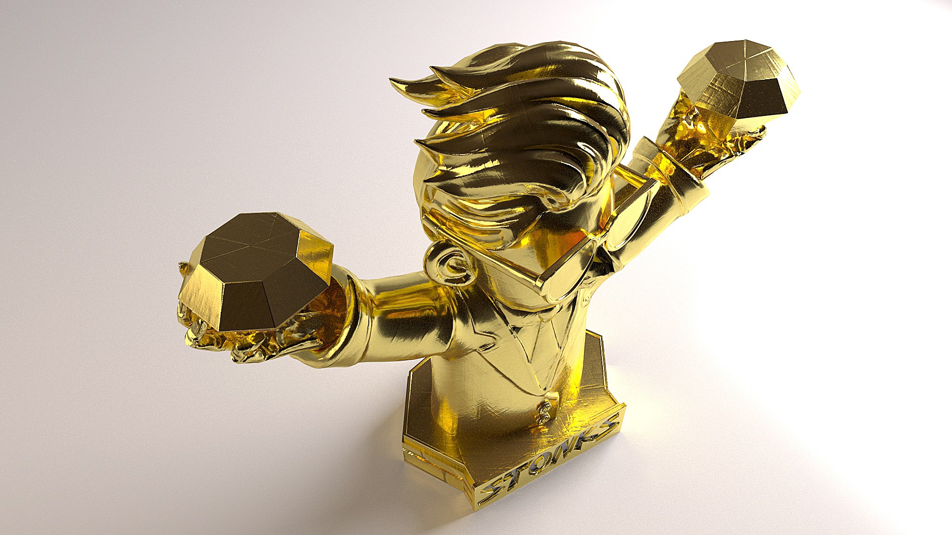 STONKS WALL STREET DIAMOND GOLD NFT 3D Model - TurboSquid 1983365