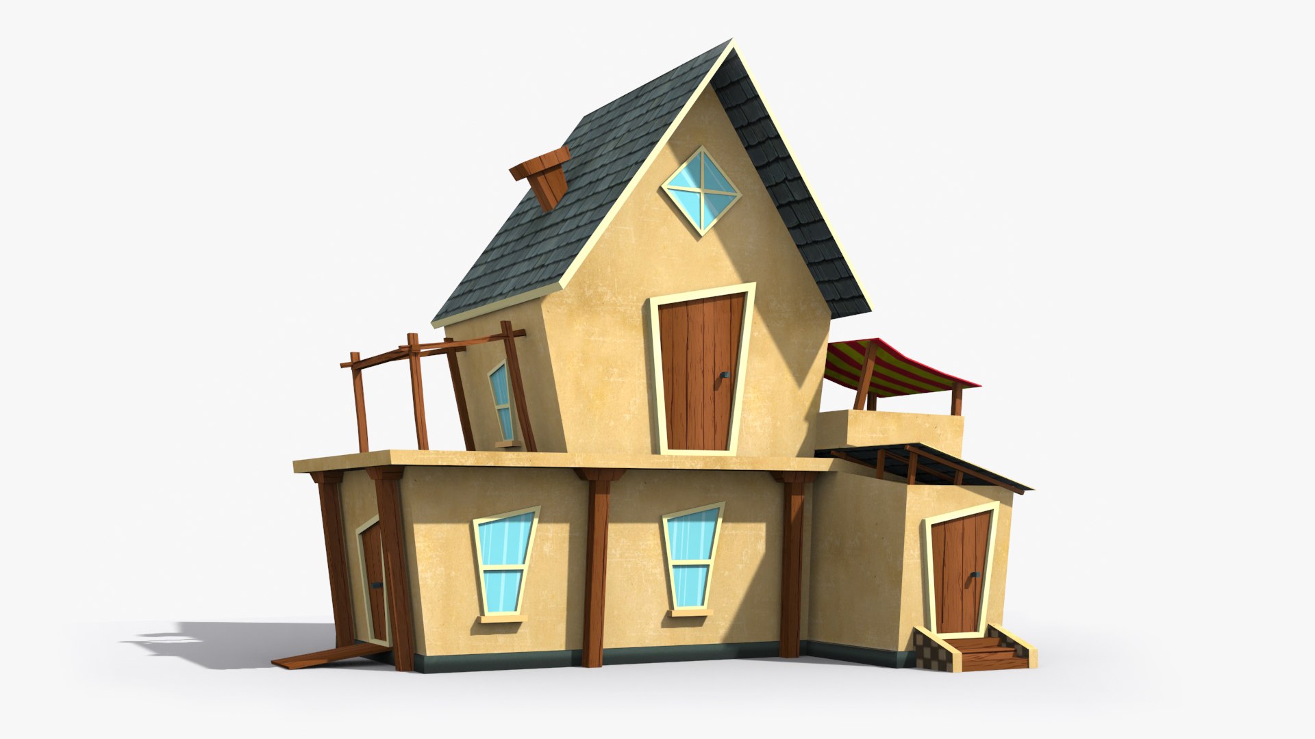 Cartoon House 3D Model - TurboSquid 1697011