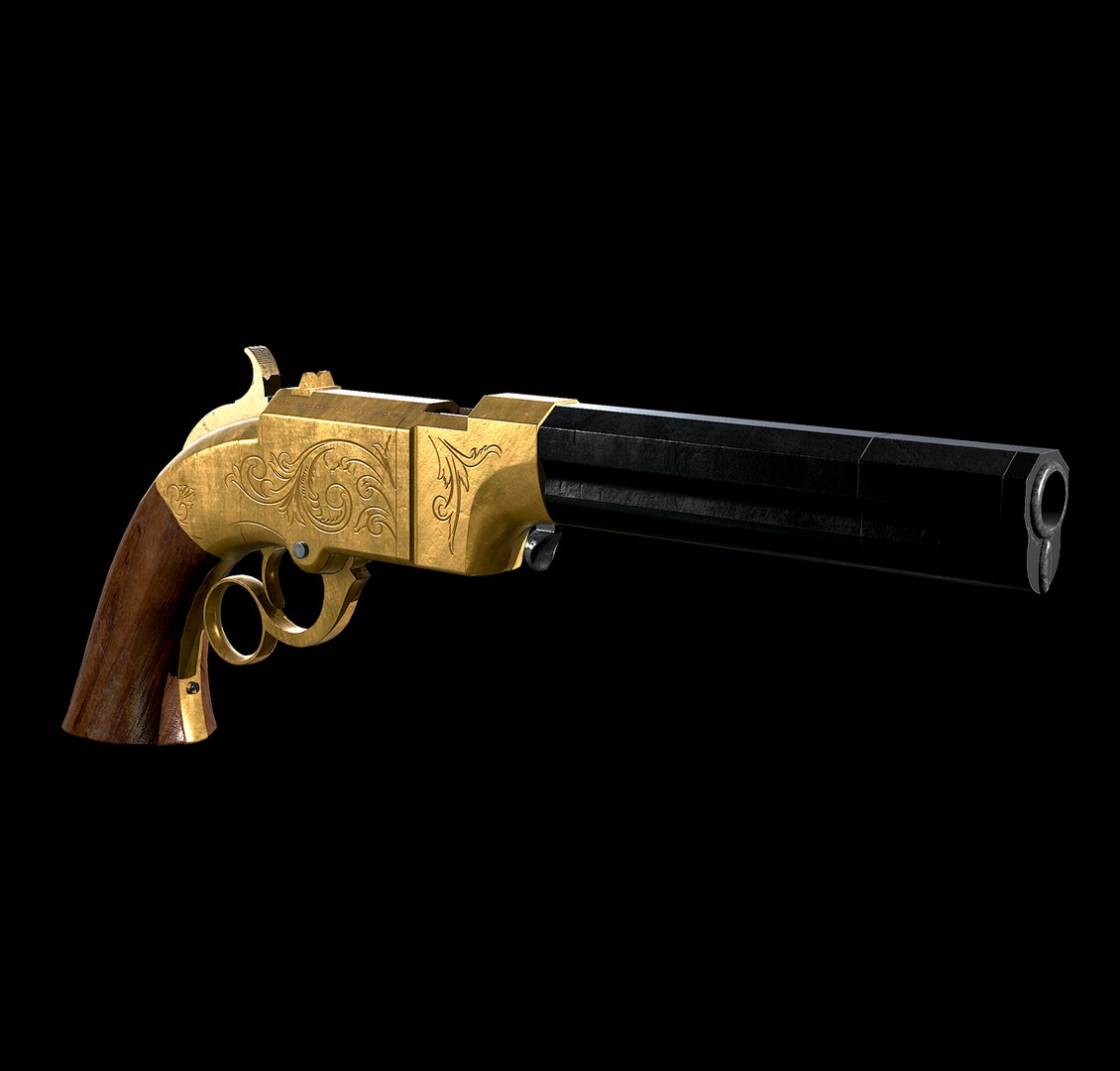 3D Volcanic Repeating Pistol Model - TurboSquid 2018656