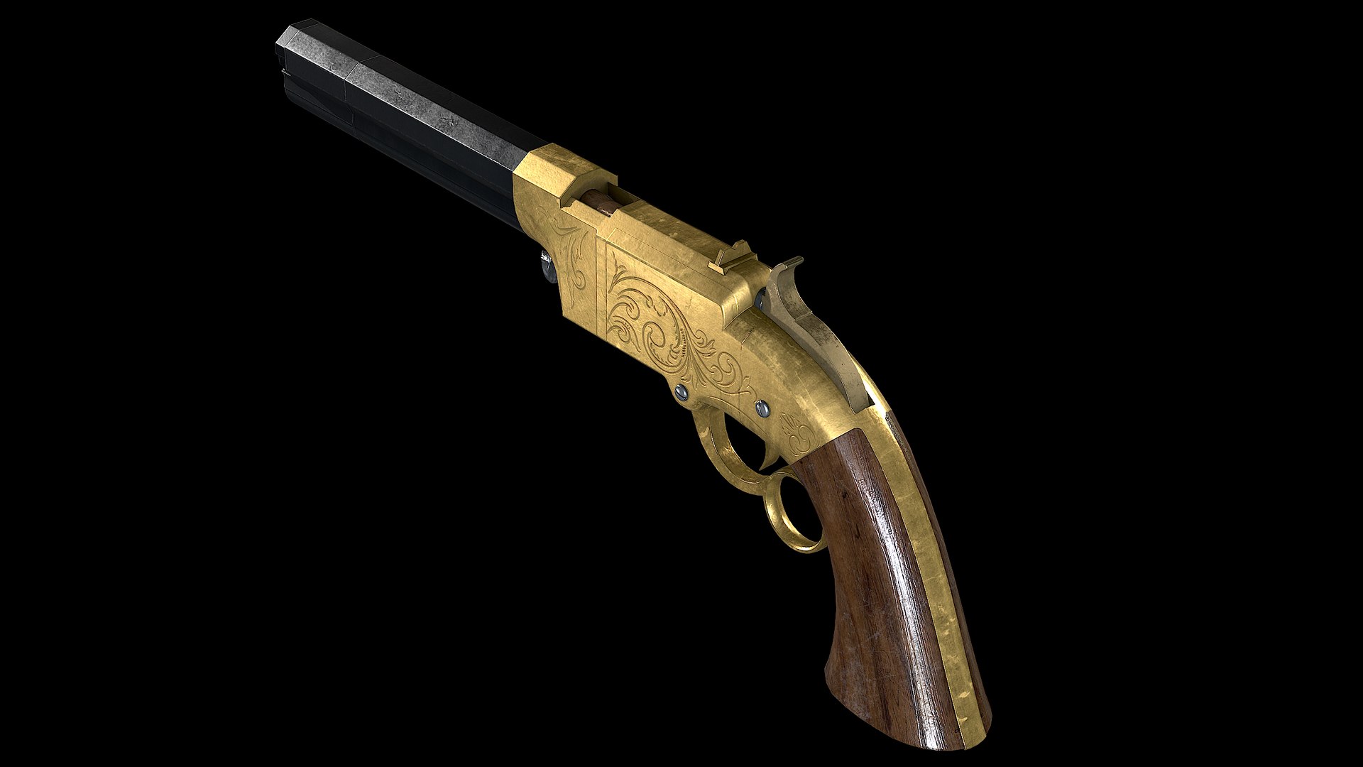 3D Volcanic Repeating Pistol Model - TurboSquid 2018656