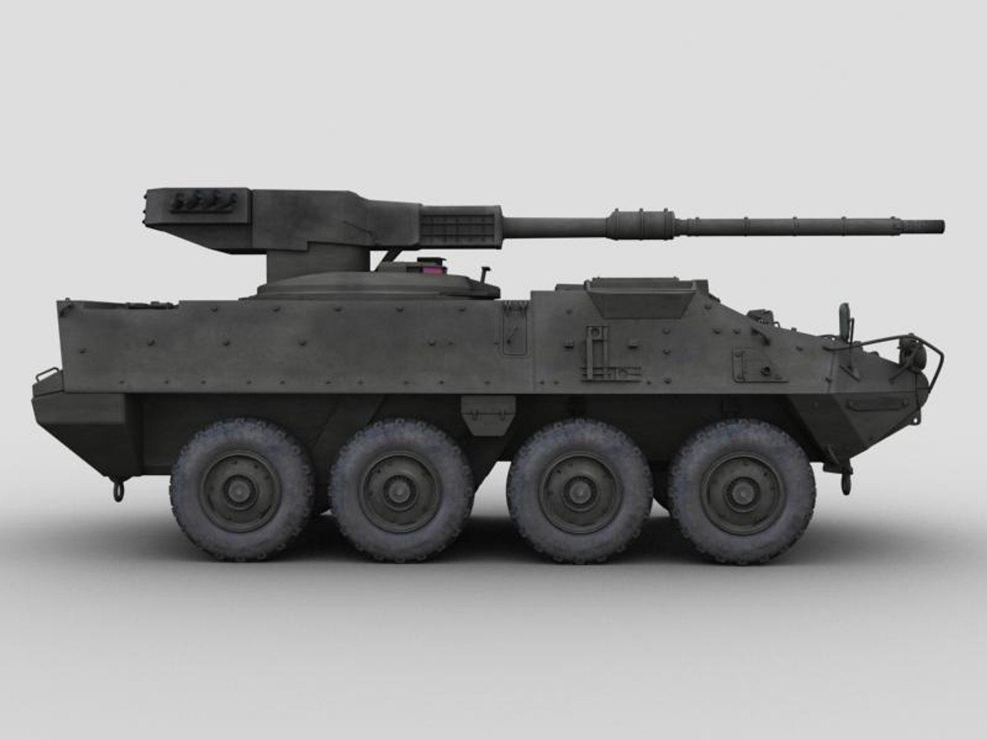 3d M1128 Stryker Gun Model