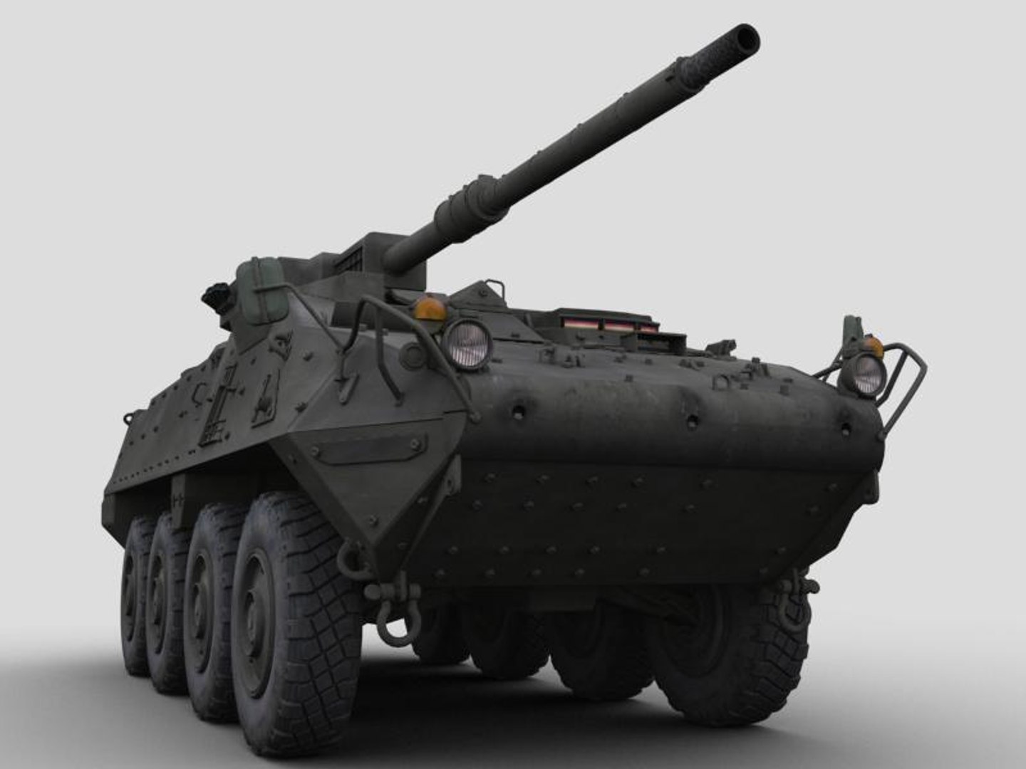 3d M1128 Stryker Gun Model