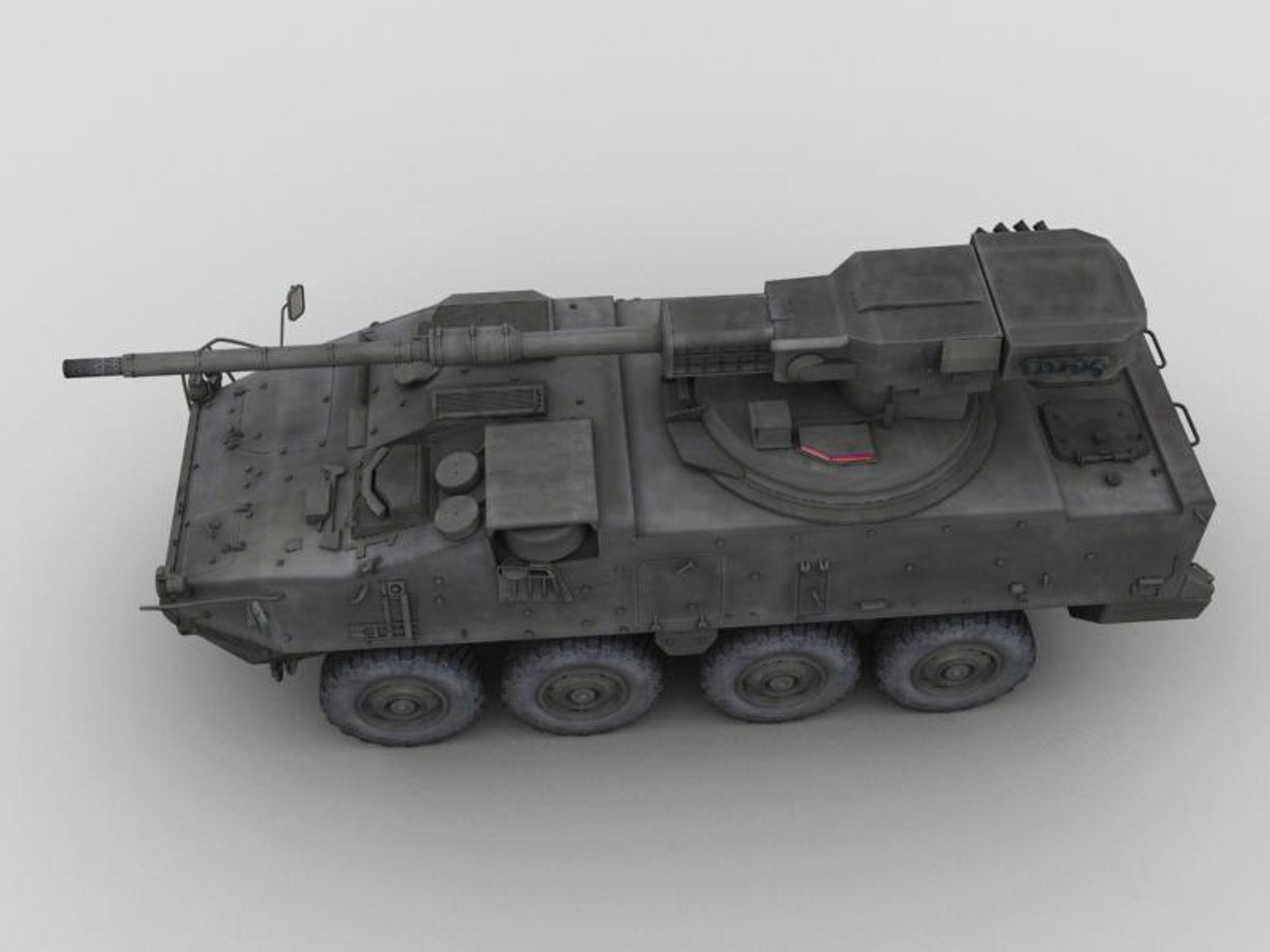 3d M1128 Stryker Gun Model