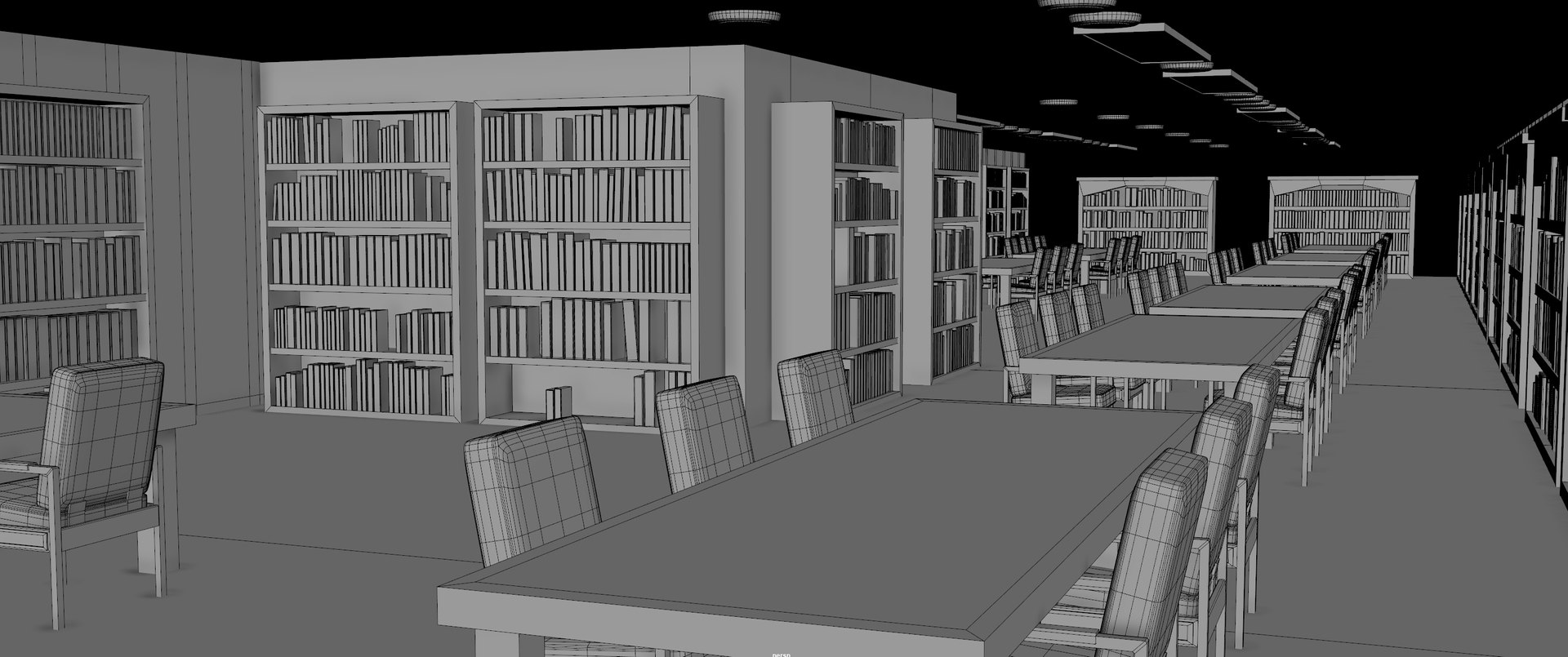 3D Library Interior Model - TurboSquid 2423626
