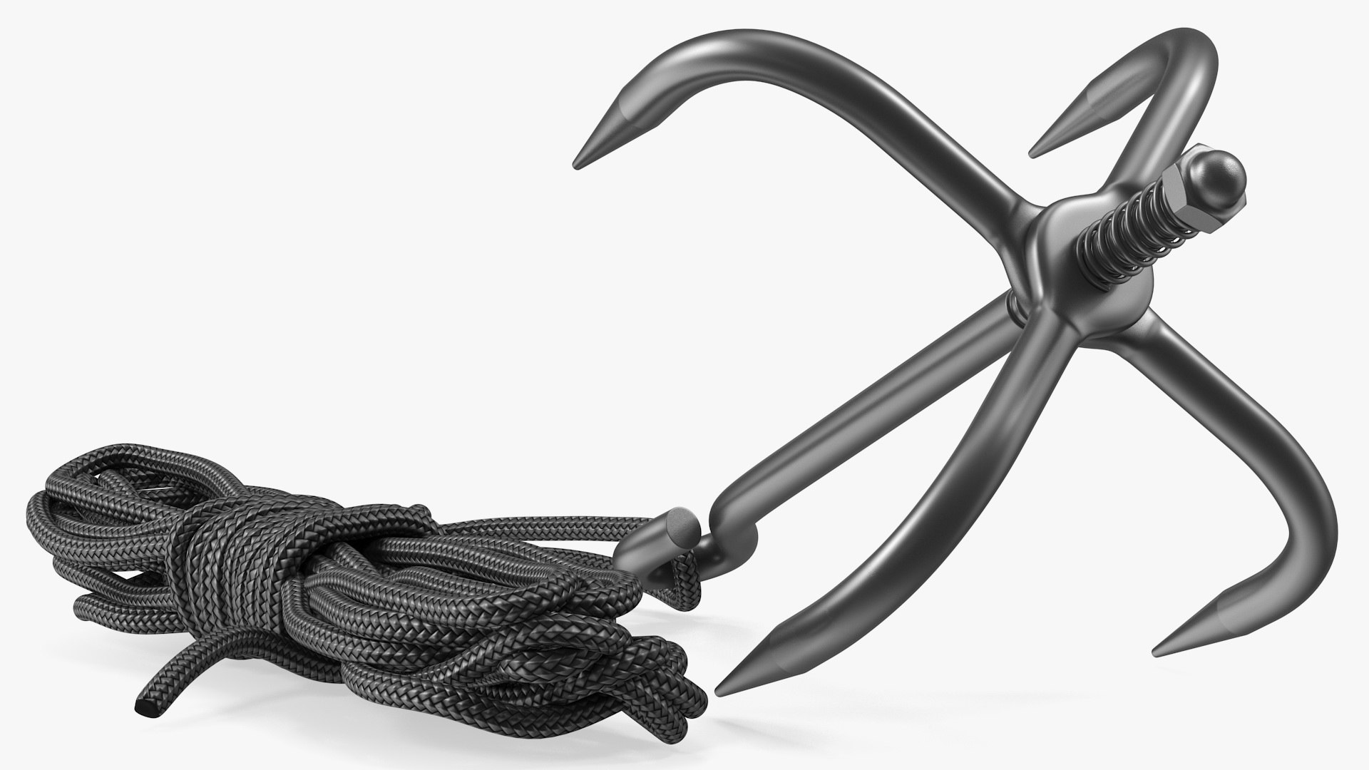 3D folding grappling hook rope model - TurboSquid 1618986