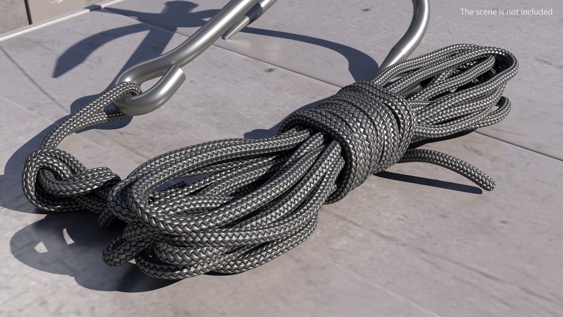 3D folding grappling hook rope model - TurboSquid 1618986