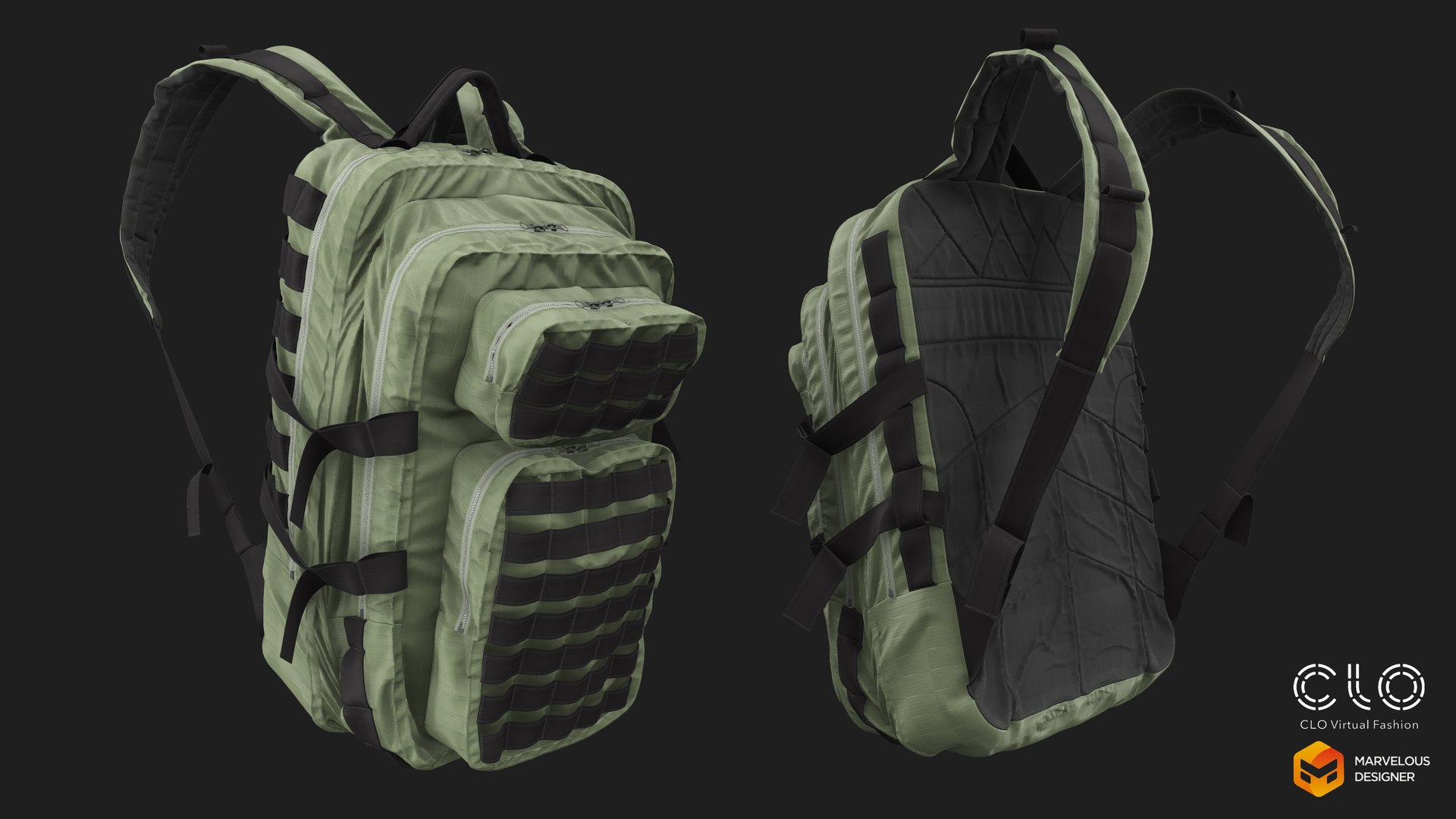 3D Military Backpack 20L Model - TurboSquid 2203829