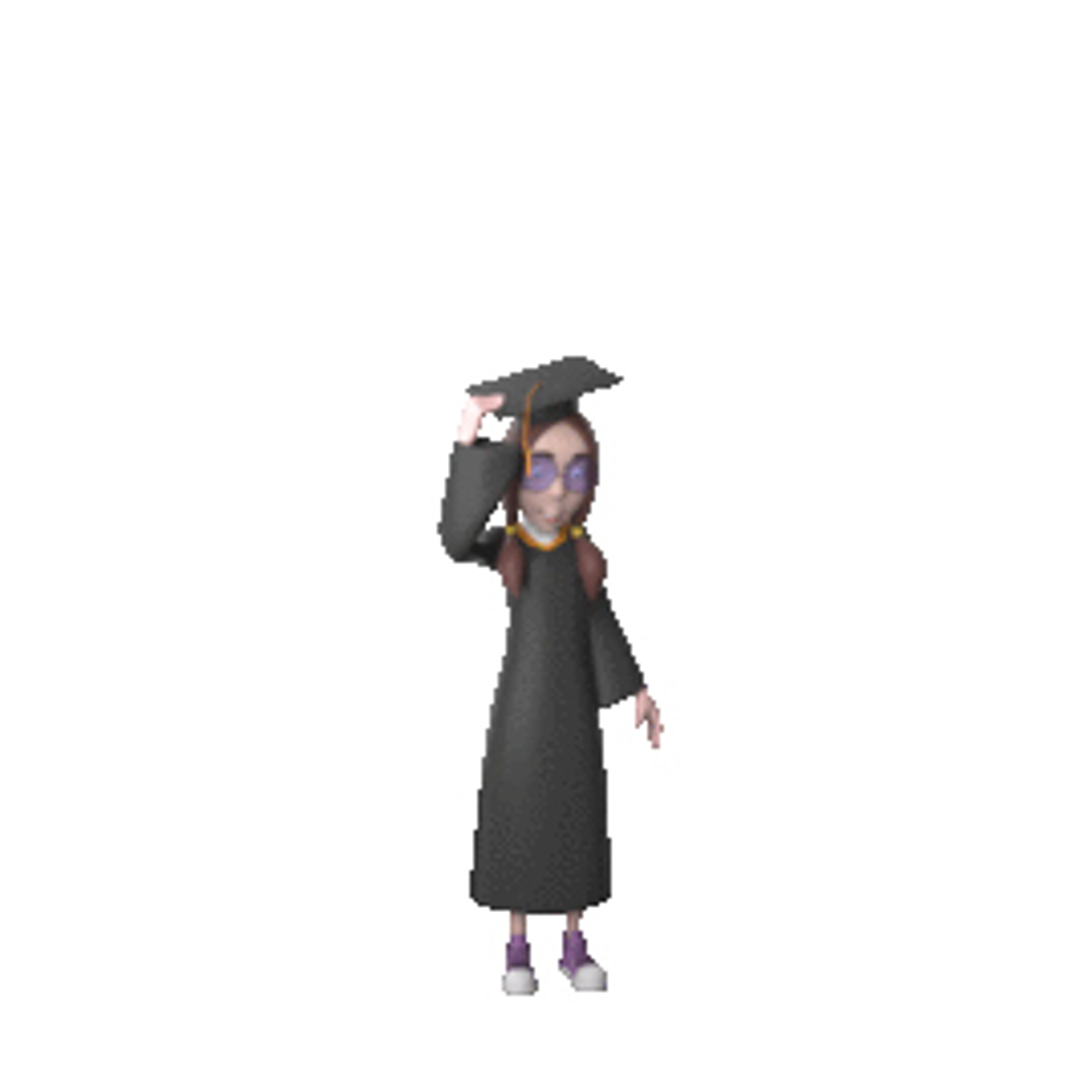 3D Girl Graduating Model - TurboSquid 1593989