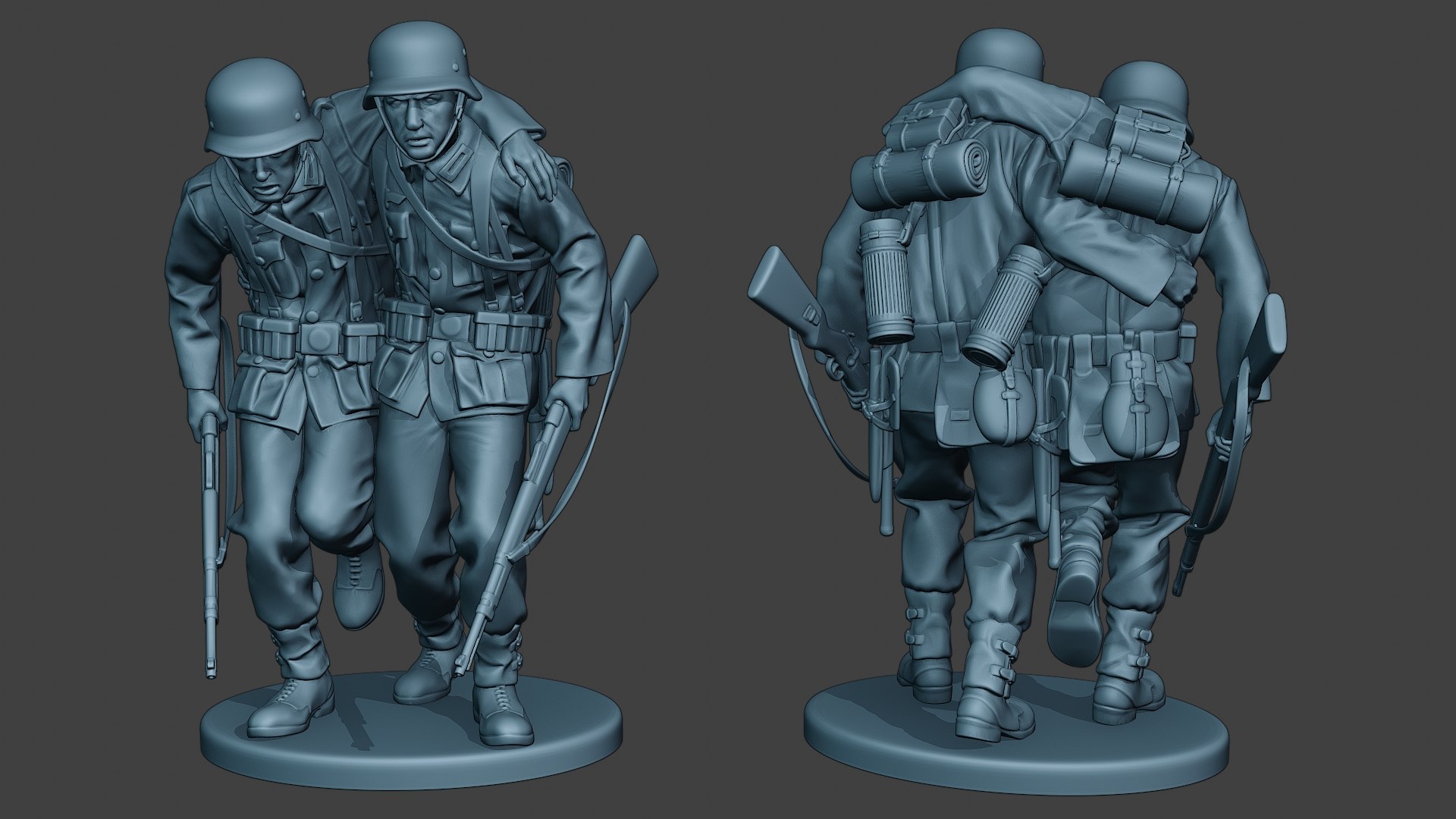 3D Model German Soldiers Ww2 G5 - TurboSquid 1692592