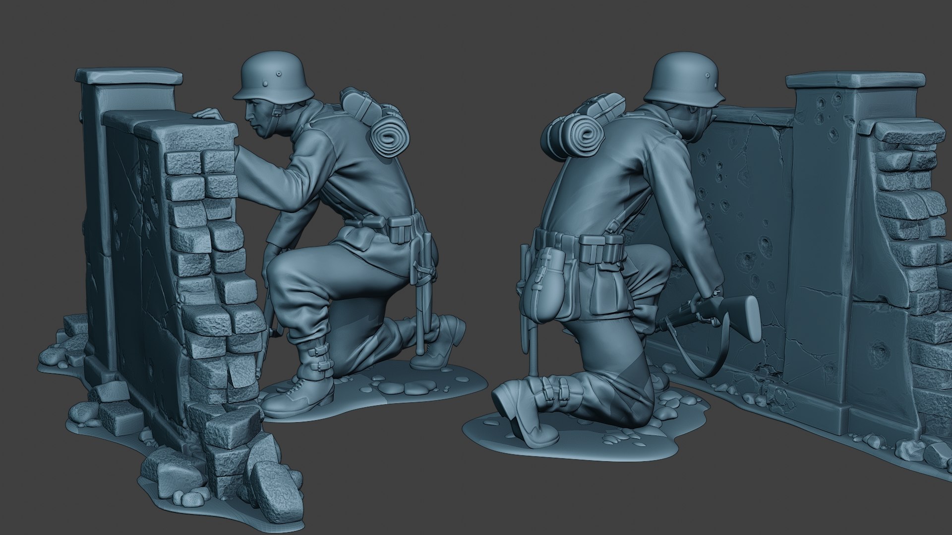 3D Model German Soldiers Ww2 G5 - TurboSquid 1692592