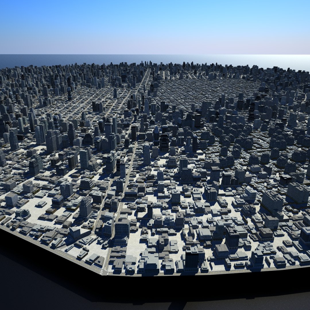 3d Model Cityscape Scene Highrise