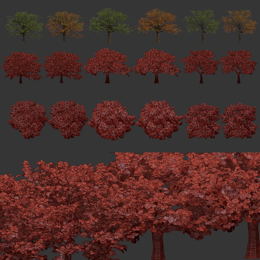 Low Poly Oak Tree Vol 54-3dmodel Model - TurboSquid 2243302