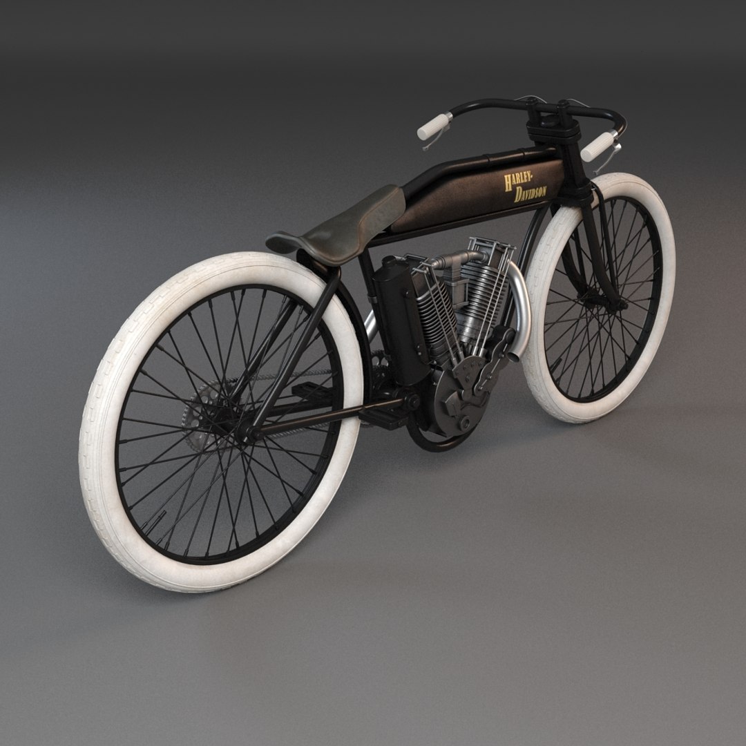 Old Harley Davidson 3d Model