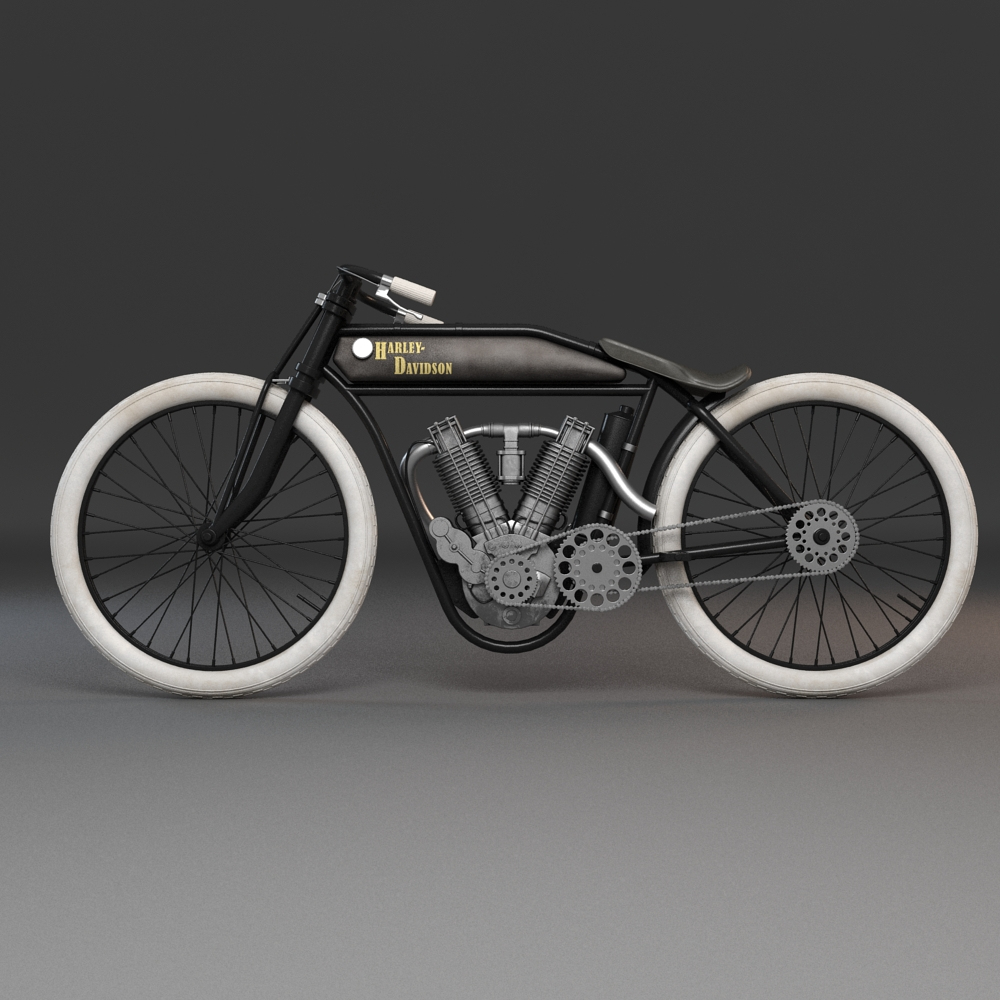 old harley davidson 3d model