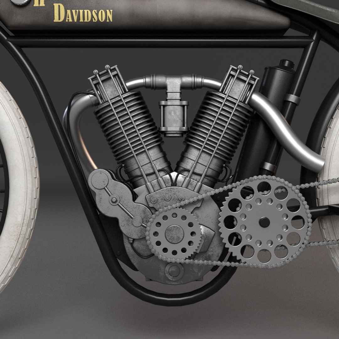 old harley davidson 3d model