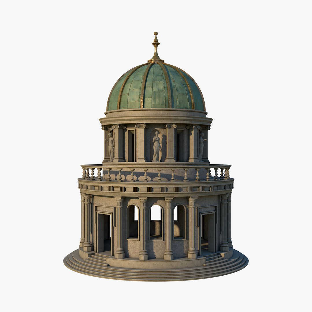 3D Roman Temple Model - TurboSquid 1871604