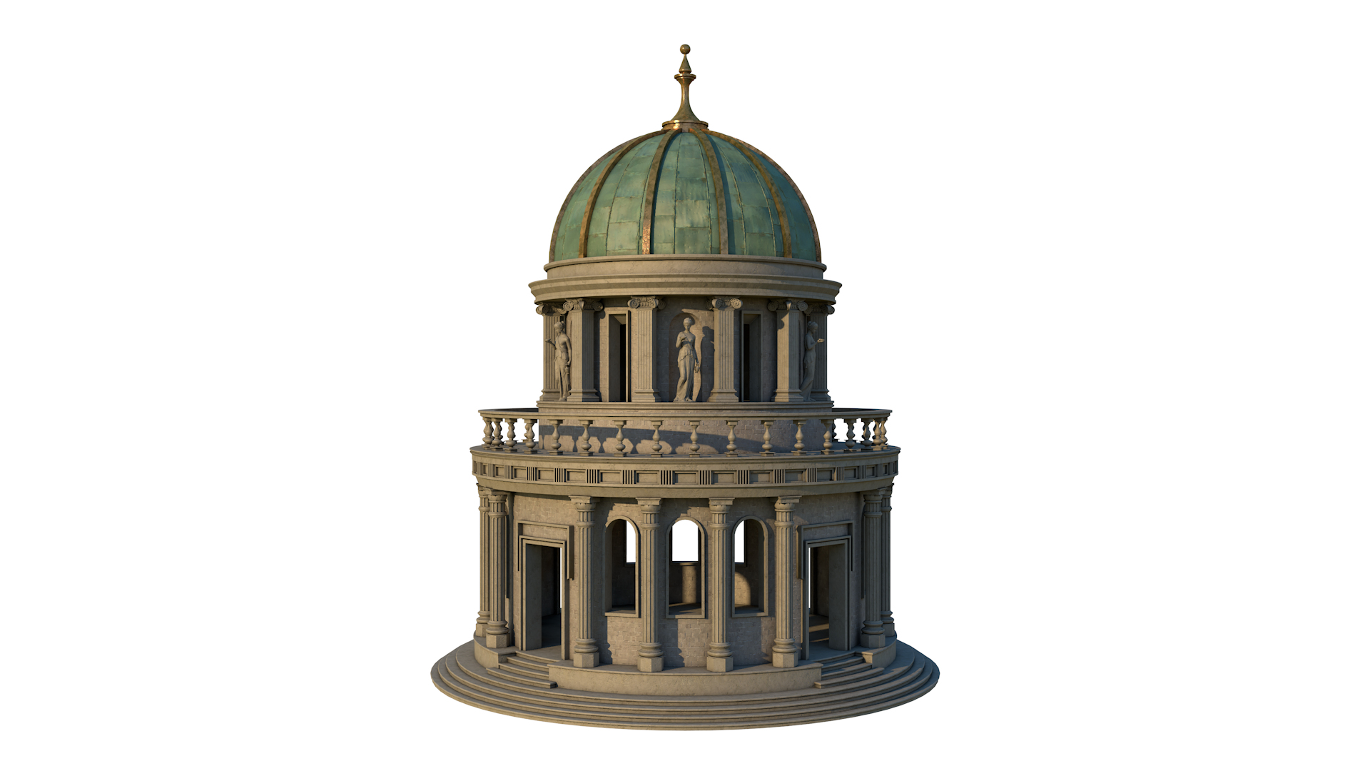 3D Roman Temple Model - TurboSquid 1871604