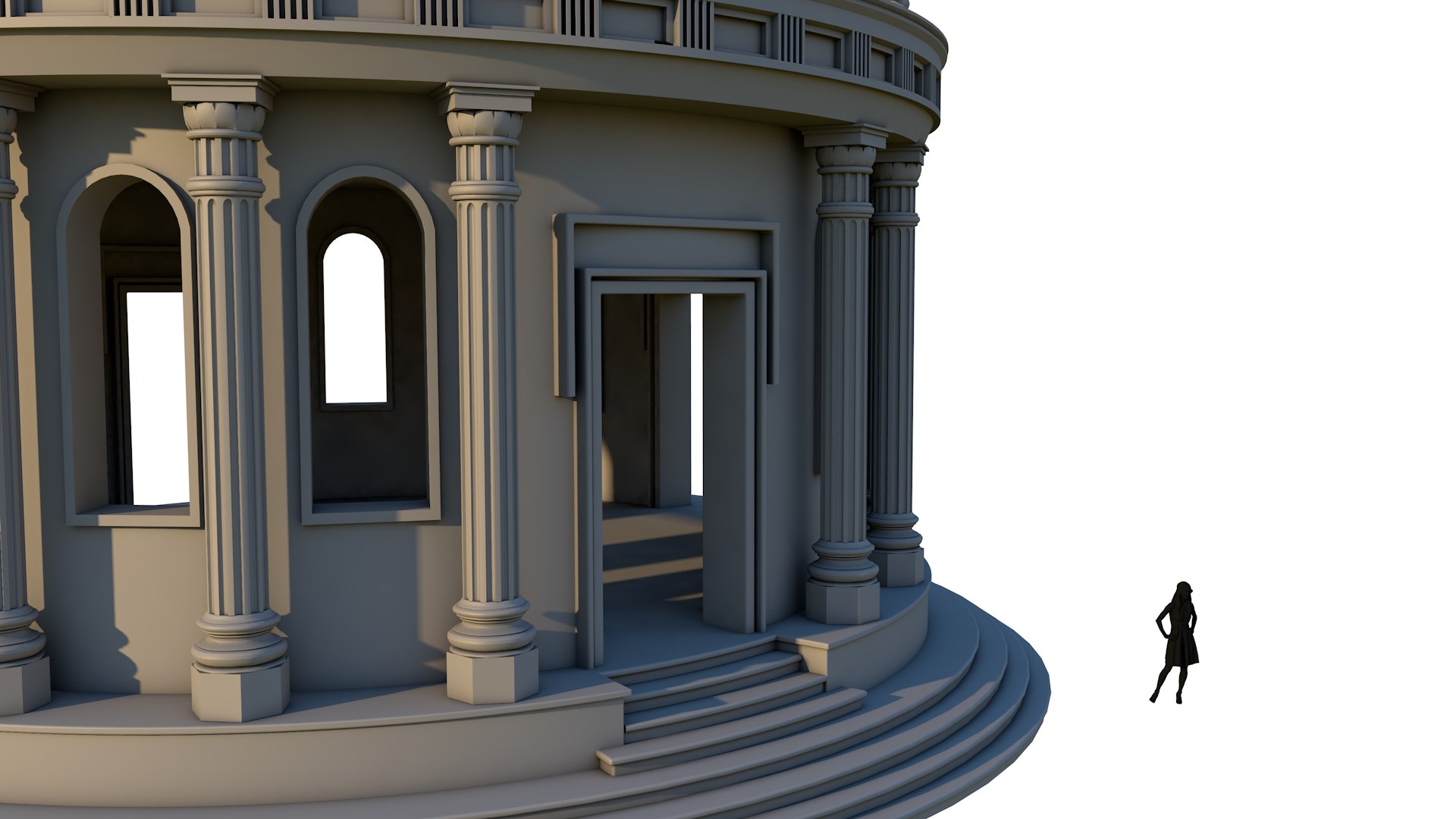3D Roman Temple Model - TurboSquid 1871604
