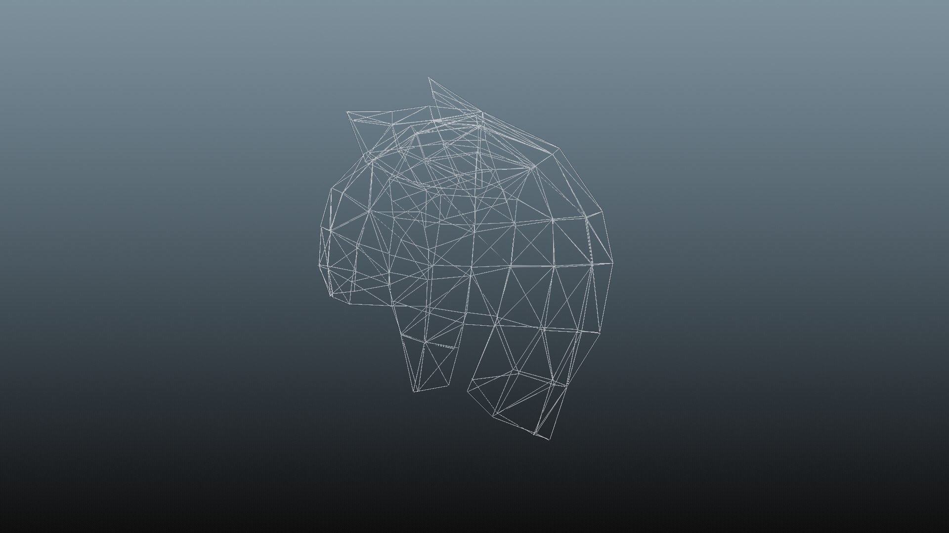 3D Female Hair Low Poly 2 Color - TurboSquid 2095197