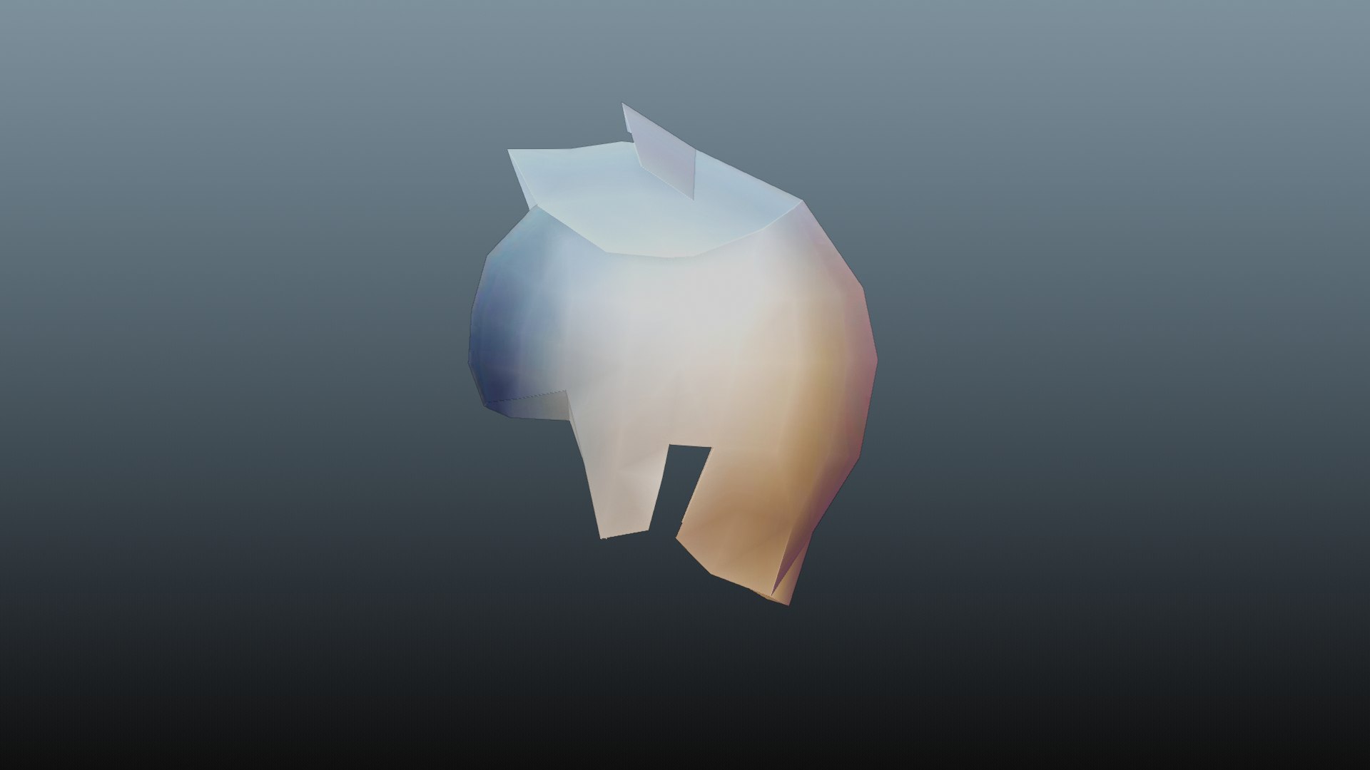 3D Female Hair Low Poly 2 Color - TurboSquid 2095197