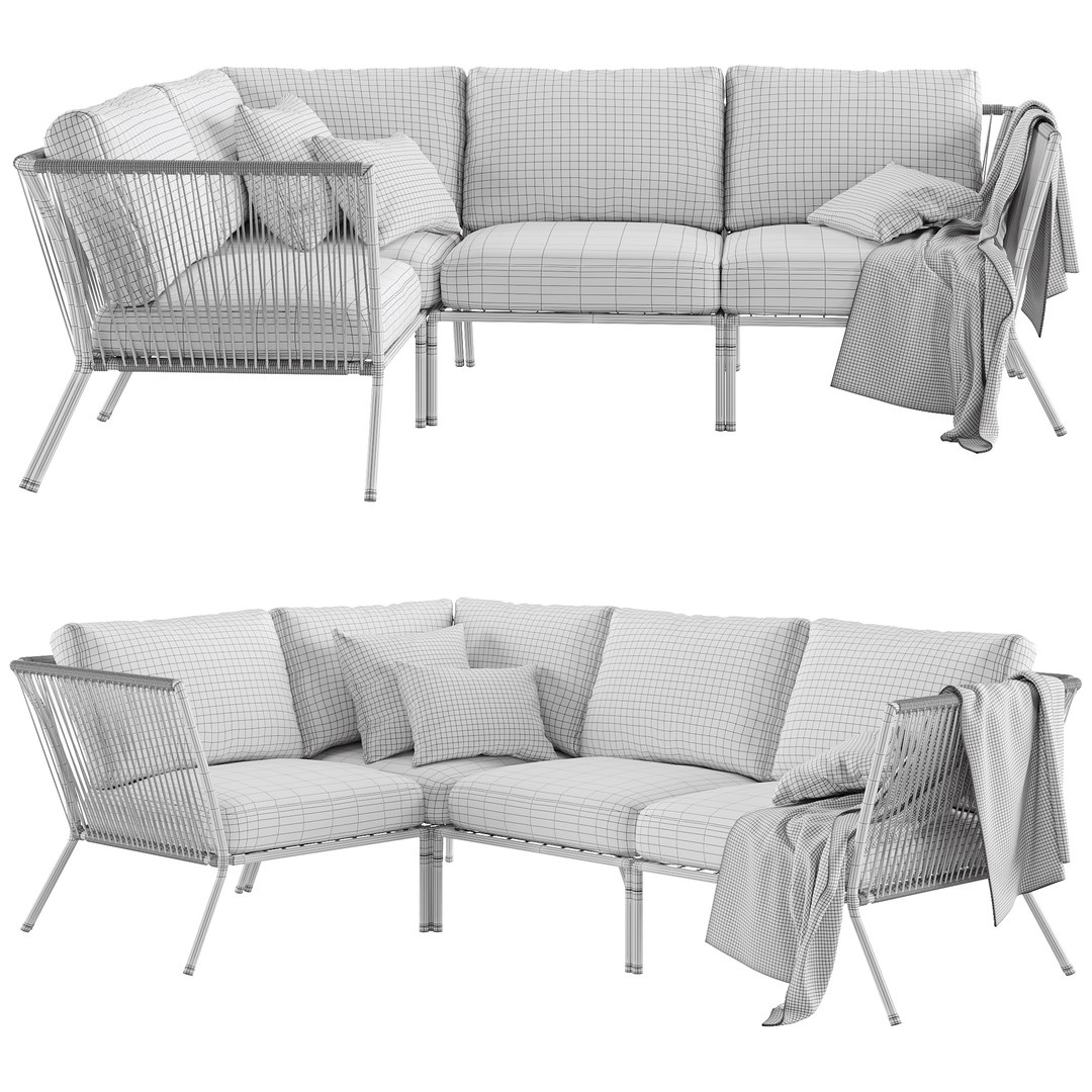 Segeron Outdoor Corner Sofa Model - TurboSquid 2379531