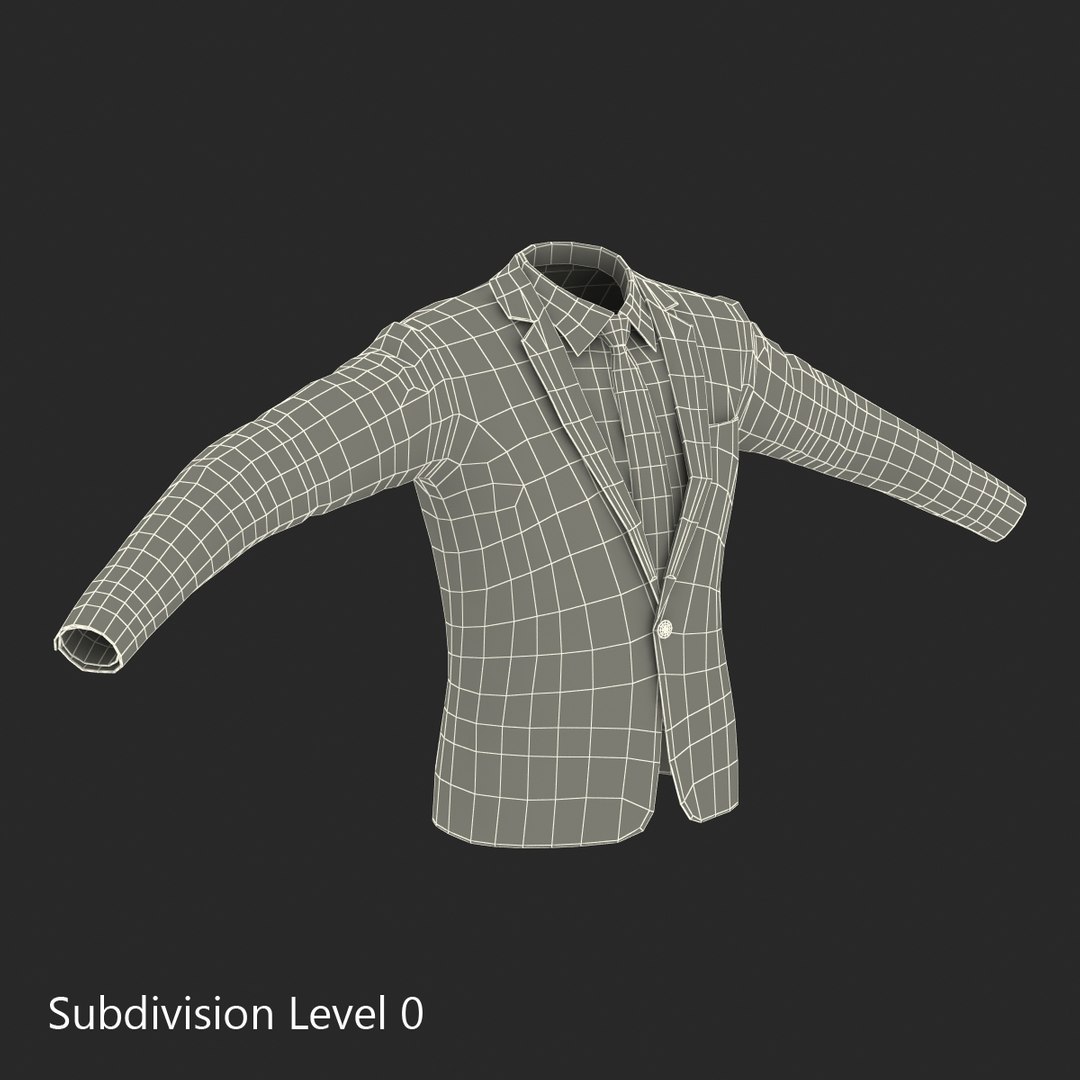 3d Suit Jacket 10 Modeled