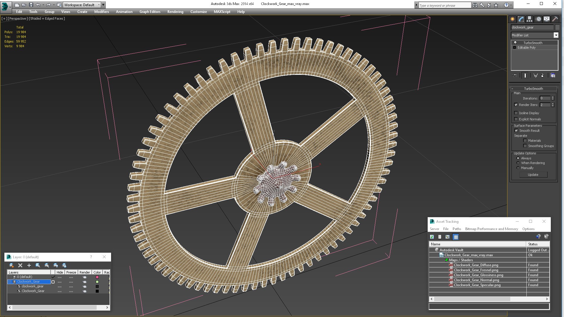 3D Clockwork Gear - TurboSquid 2158783