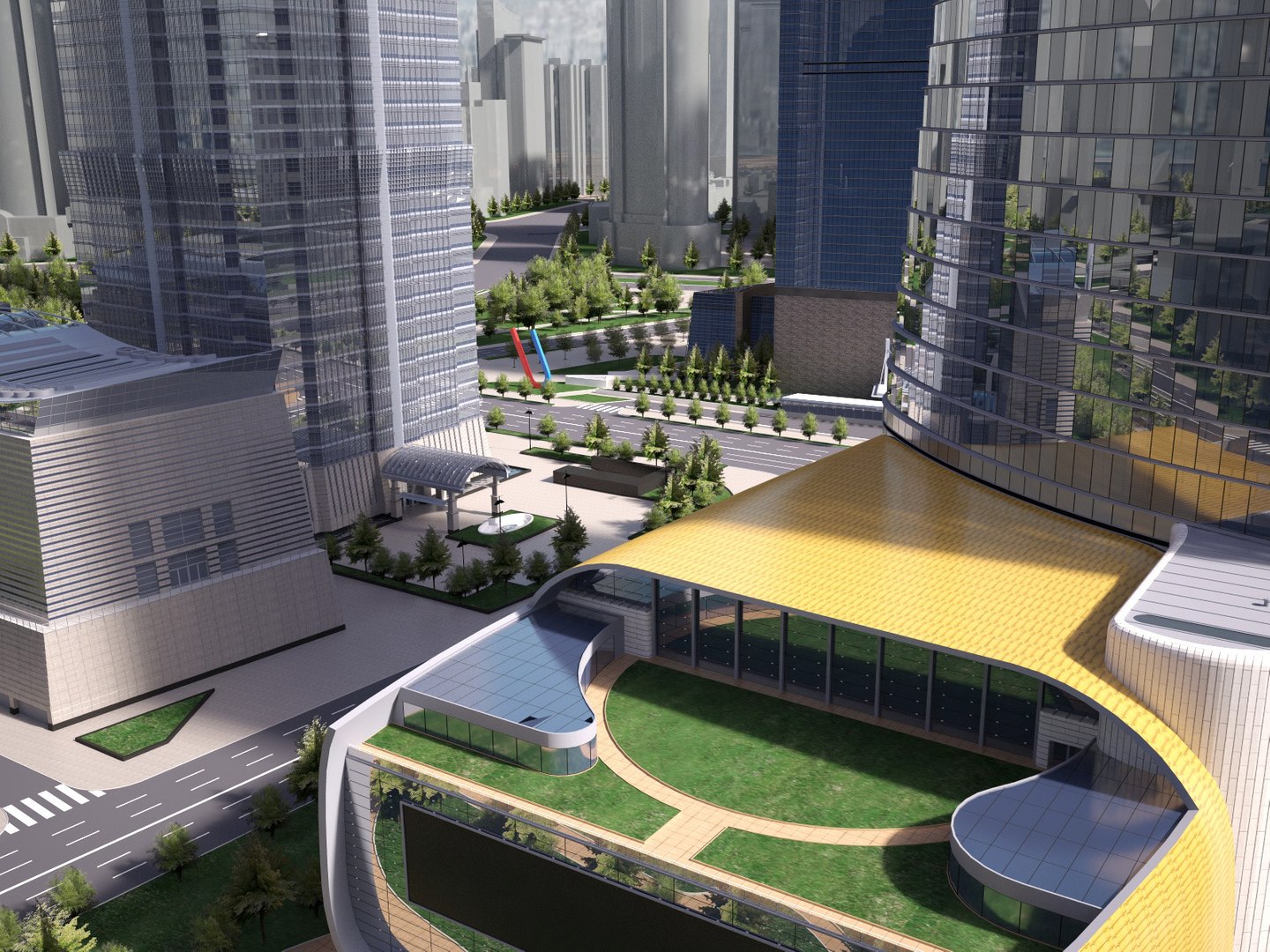 Tower Shanghai Downtown 3d Model