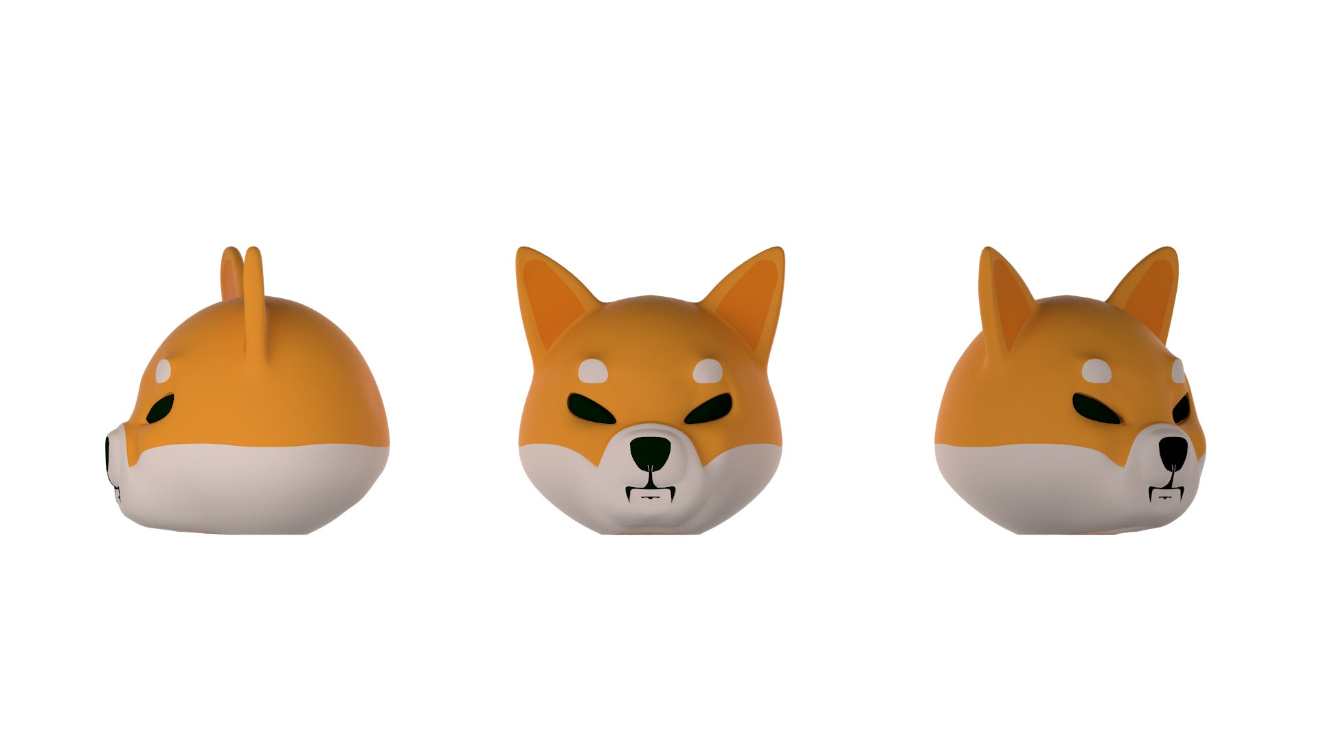 Shiba Inu Head lowpoly and highpoly3D模型 - TurboSquid 1894883