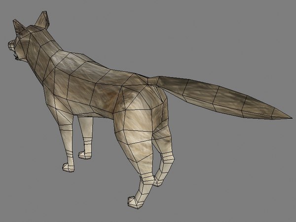 3d wolf model
